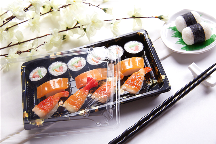 Best selling food grade sushi food container eco friendly plastic sushi ...