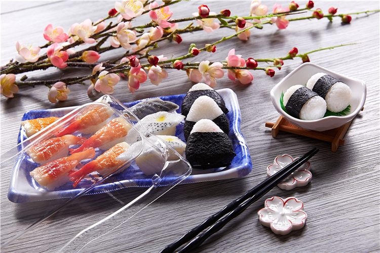 Wholesale plastic eco friendly sushi food container take out sushi tray ...