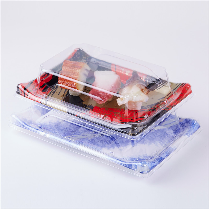 Wholesale disposable plastic sushi box rectangle plastic sushi tray ...