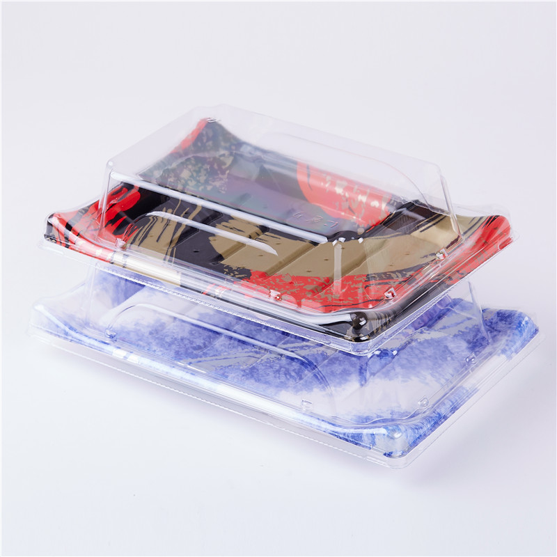 Wholesale disposable plastic sushi box rectangle plastic sushi tray ...